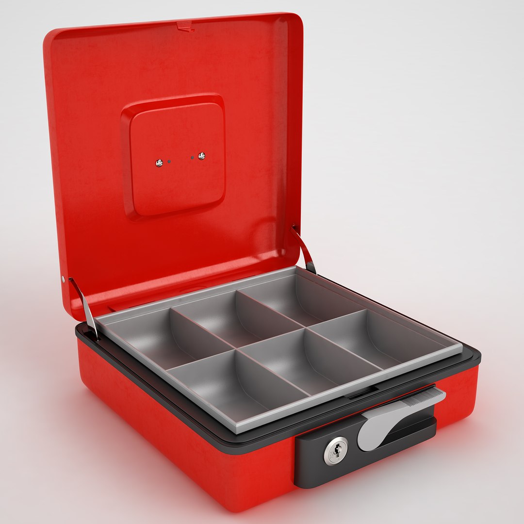 cash box open 3d model