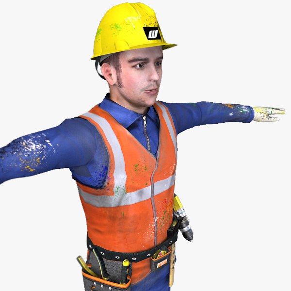 3d model worker tools ready