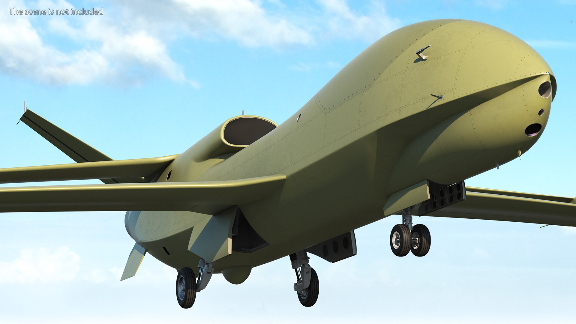 High Altitude Long Endurance Patrol UAV Rigged For Maya Model ...
