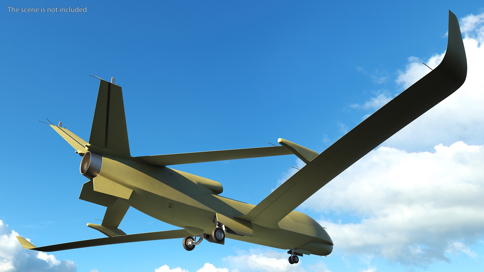 High Altitude Long Endurance Patrol UAV Rigged For Maya Model ...