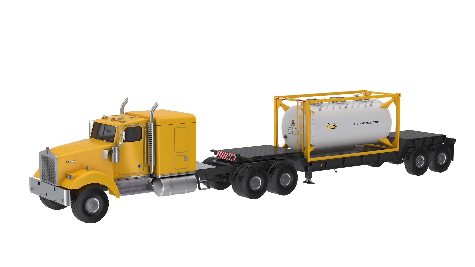 3D ISO Tank Container Chassis Truck - TurboSquid 2345306