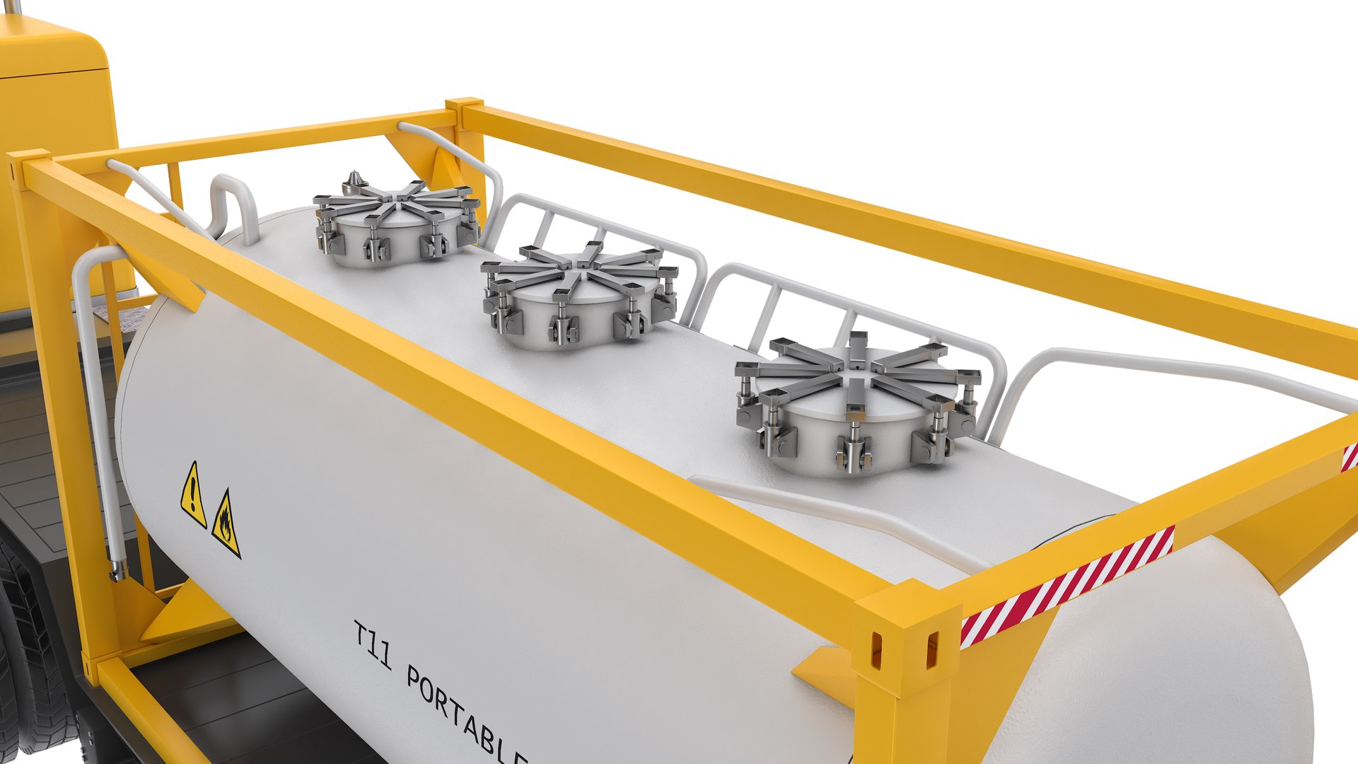 3D ISO Tank Container Chassis Truck - TurboSquid 2345306