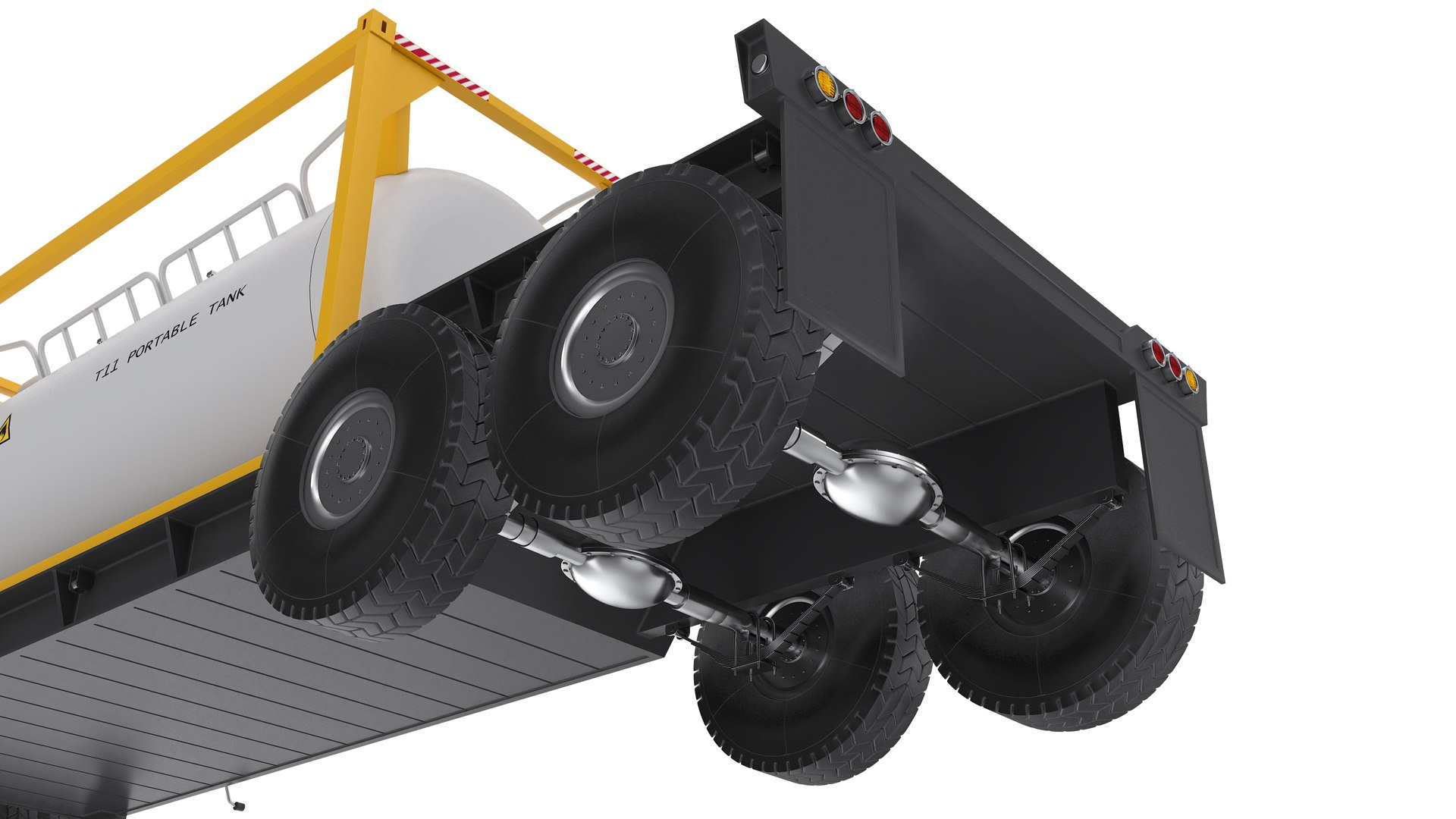 3D ISO Tank Container Chassis Truck - TurboSquid 2345306