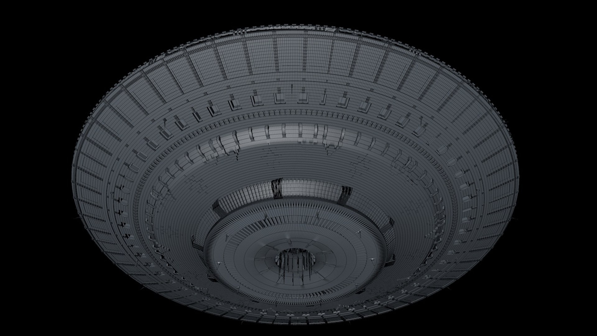 big spacecraft space c4d