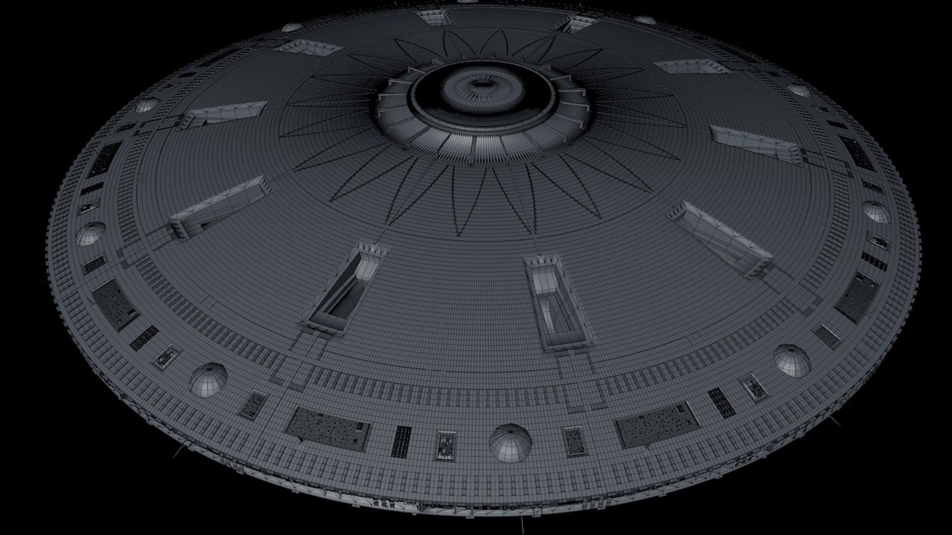 big spacecraft space c4d