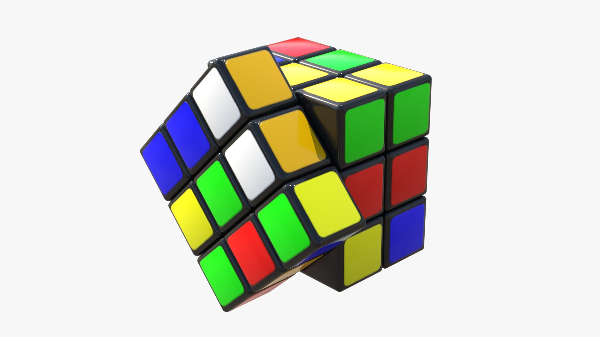 Animated Rubiks Cube 3x3 3D Model - TurboSquid 2027514
