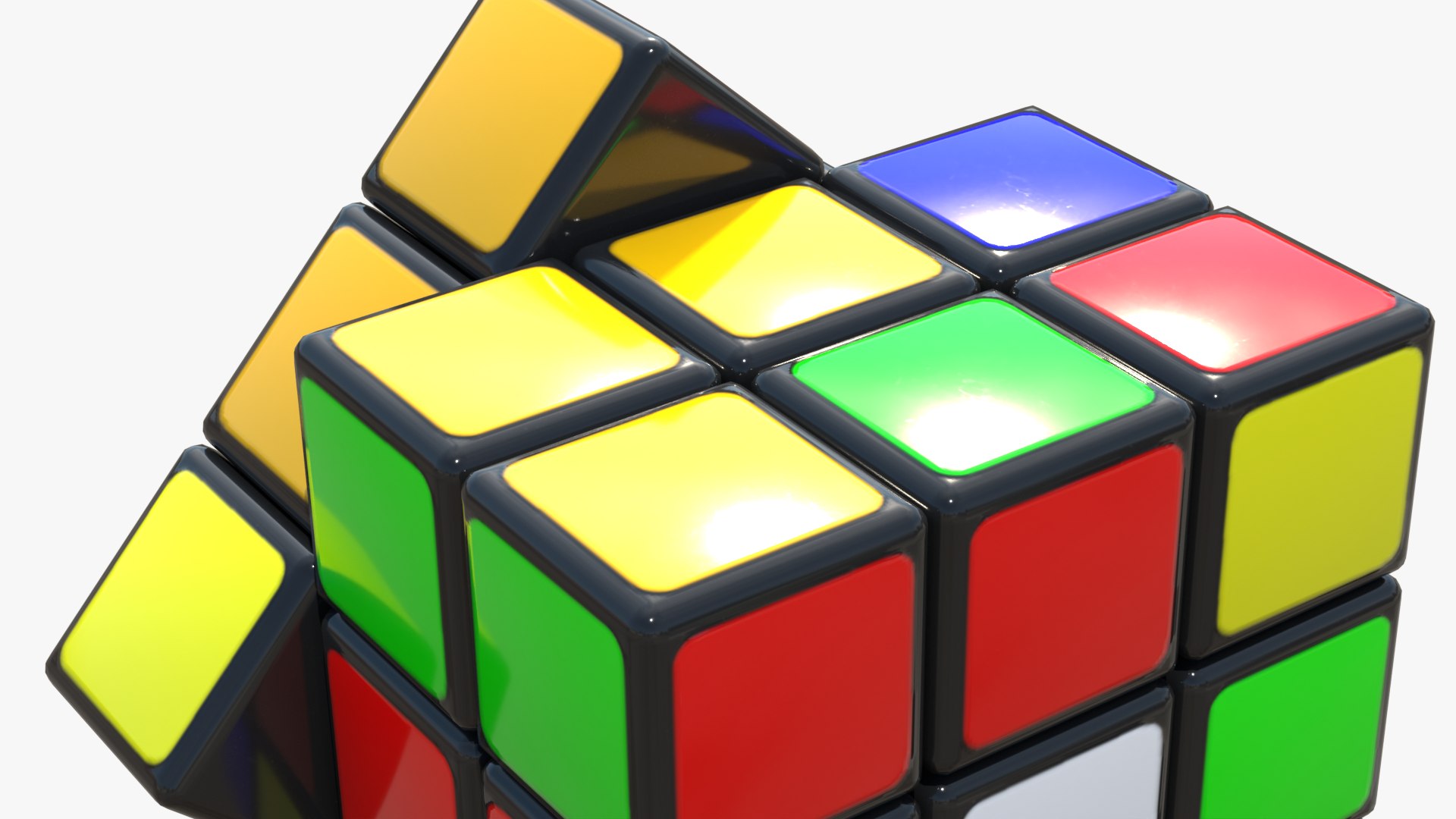 Animated Rubiks Cube 3x3 3D Model - TurboSquid 2027514