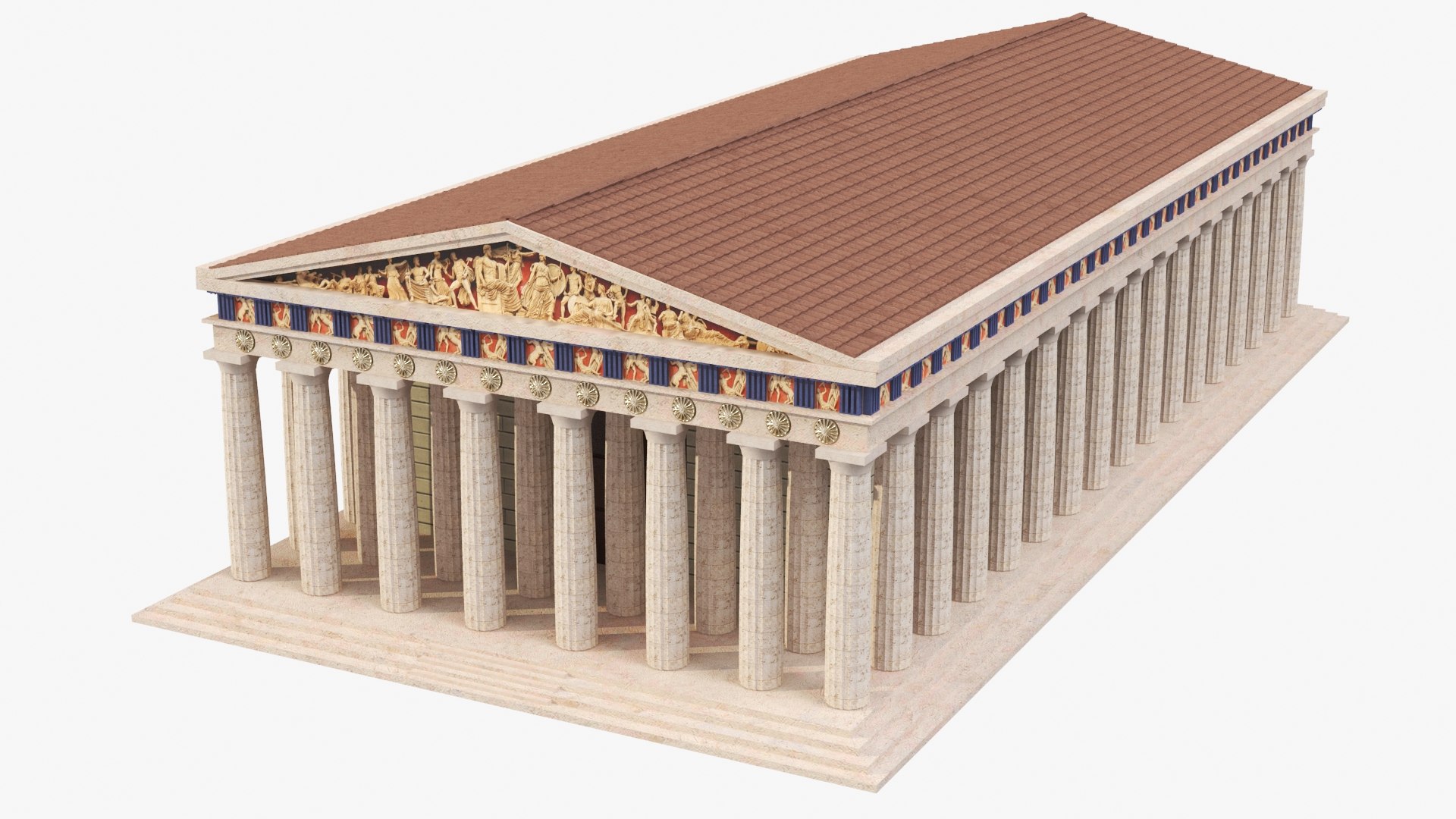 3D Temple Greek Parthenon - TurboSquid 1678601