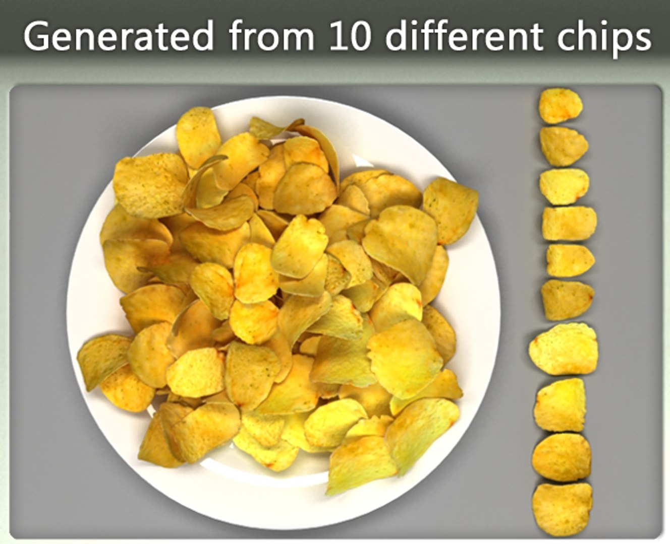 Potato Chips Plate 3d 3ds