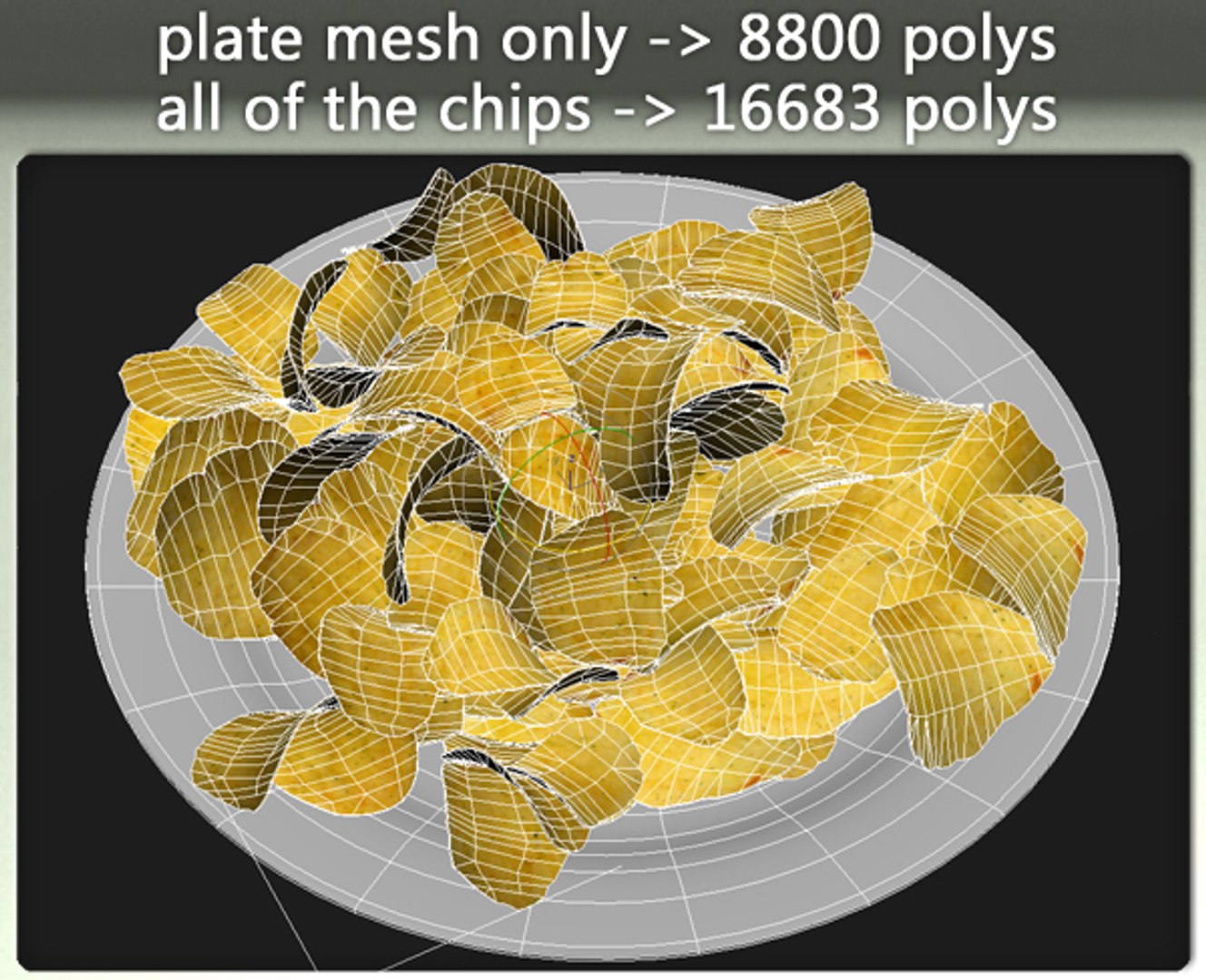 Potato Chips Plate 3d 3ds