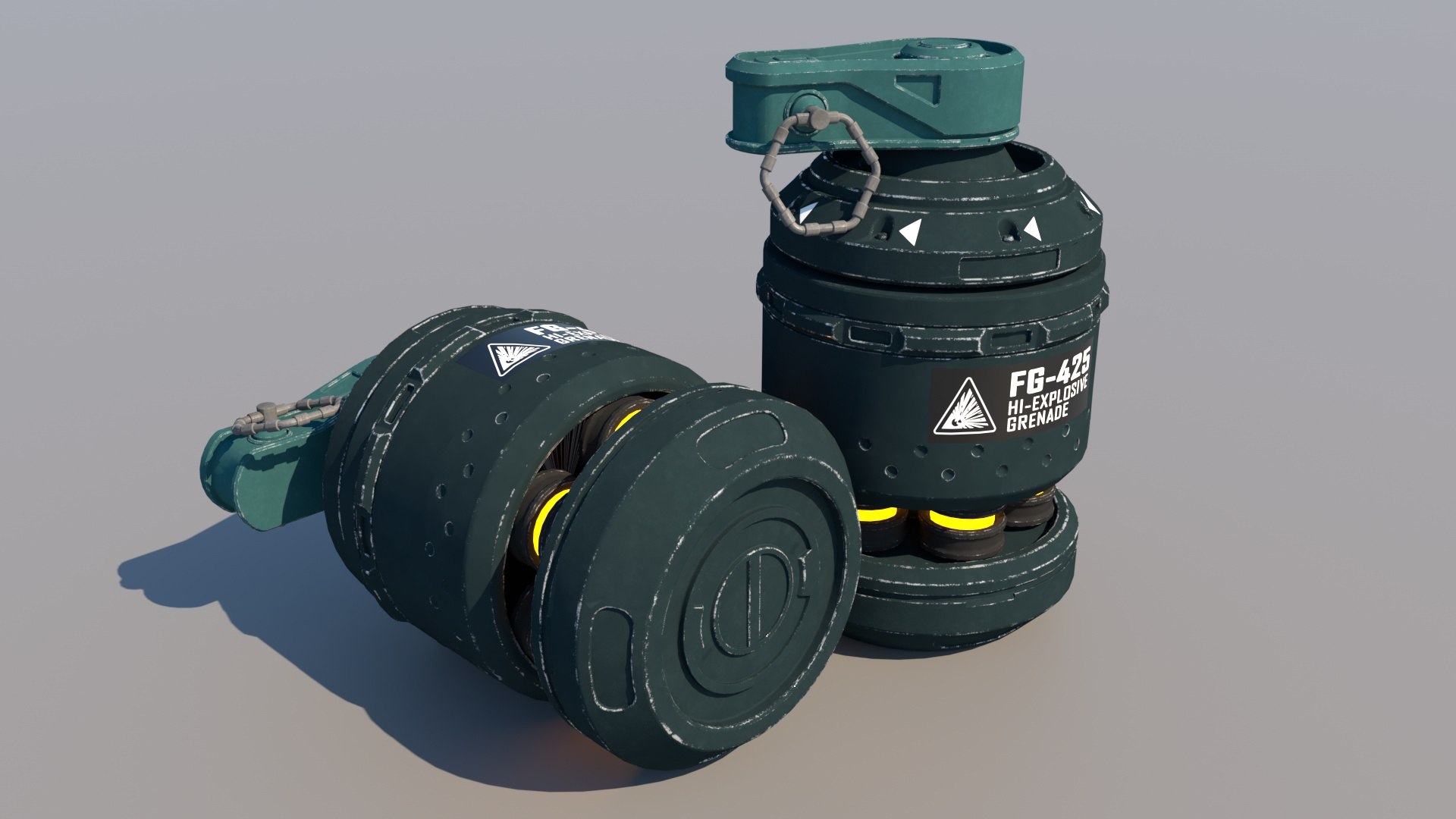3D Sci-fi Grenade Model - TurboSquid 1623160