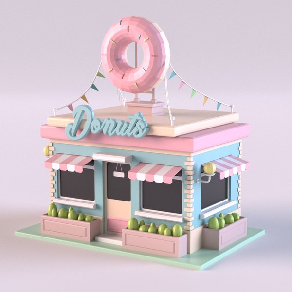3D donut shop - TurboSquid 1654539