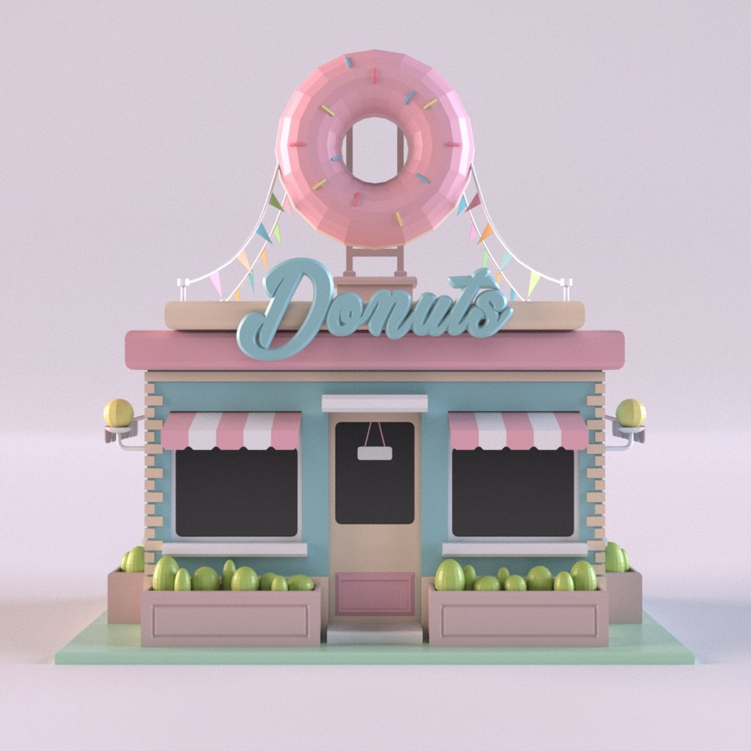 3D Donut Shop - TurboSquid 1654539