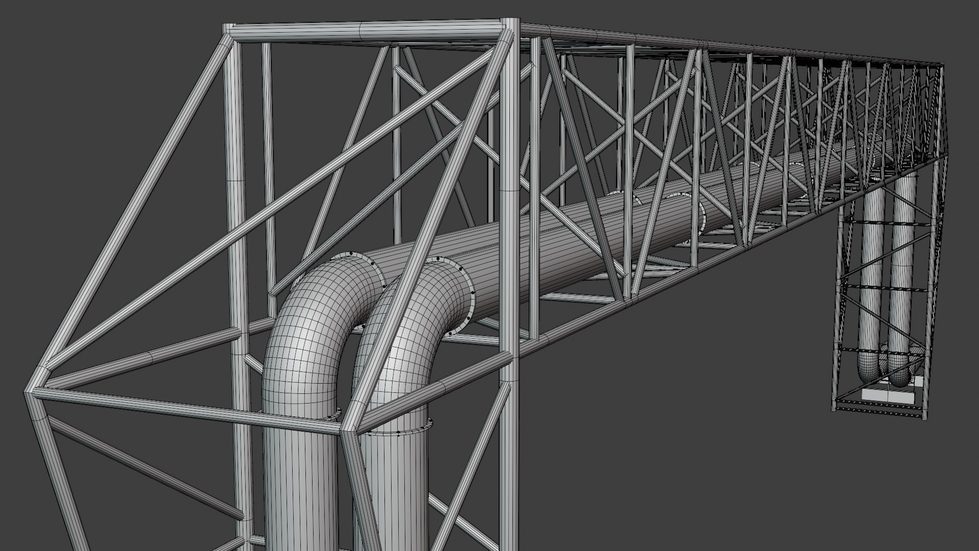 Pipeline Bridge Chrome 3D Model - TurboSquid 2248717