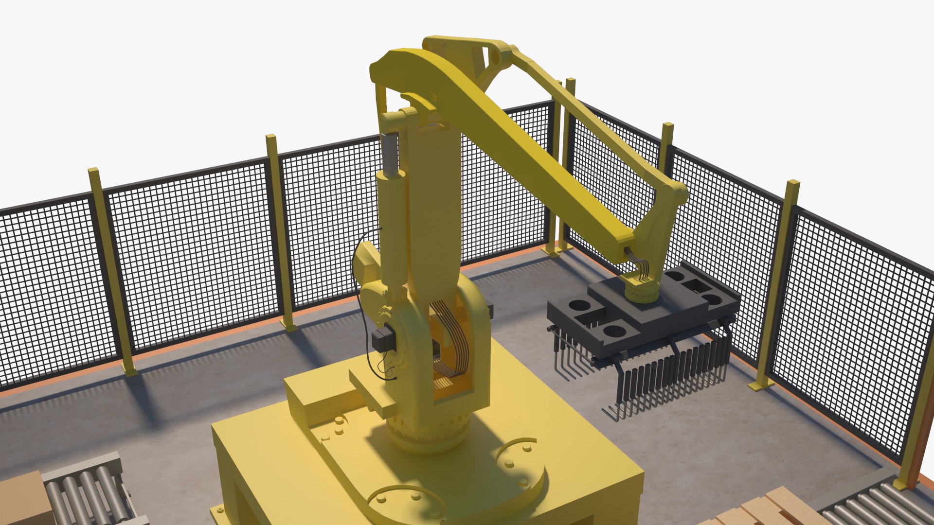 Palletizing Cell Scene 01 3D Model - TurboSquid 2139100
