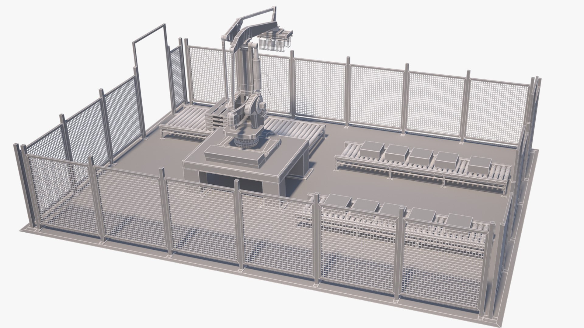 Palletizing Cell Scene 01 3D Model - TurboSquid 2139100