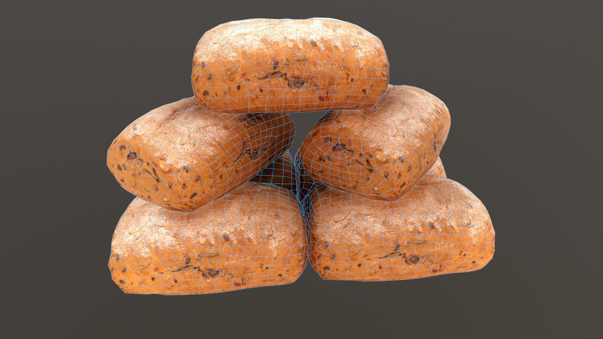 3D Bread Roll AR VR PBR Lowpoly With Game Ready 3d Model Model ...