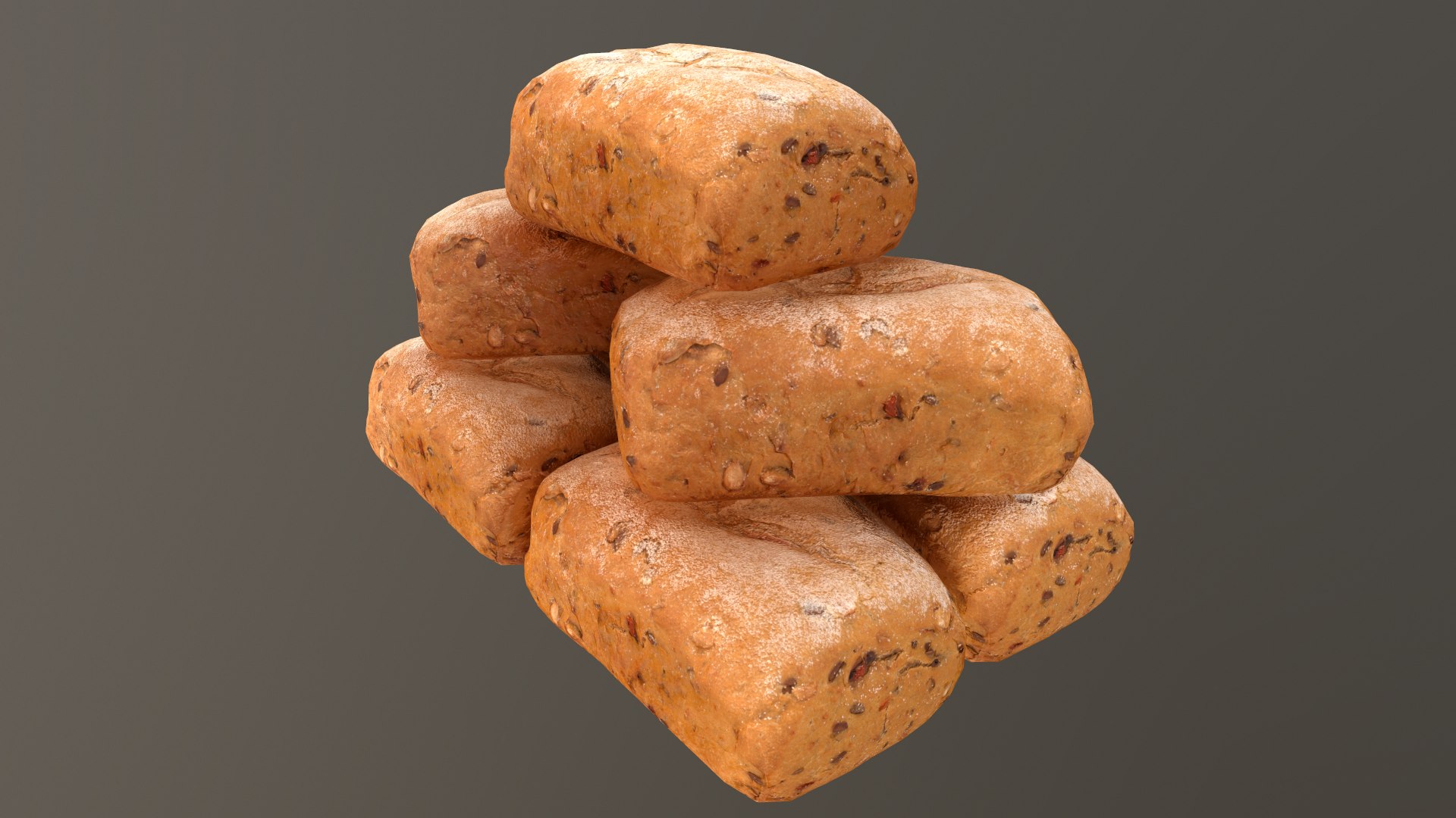 3D Bread Roll AR VR PBR Lowpoly With Game Ready 3d Model Model ...
