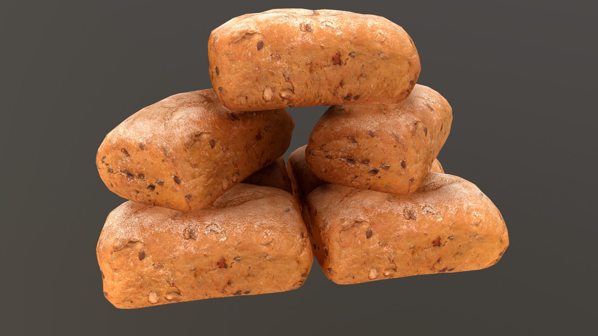 3D Bread Roll AR VR PBR Lowpoly With Game Ready 3d Model Model ...
