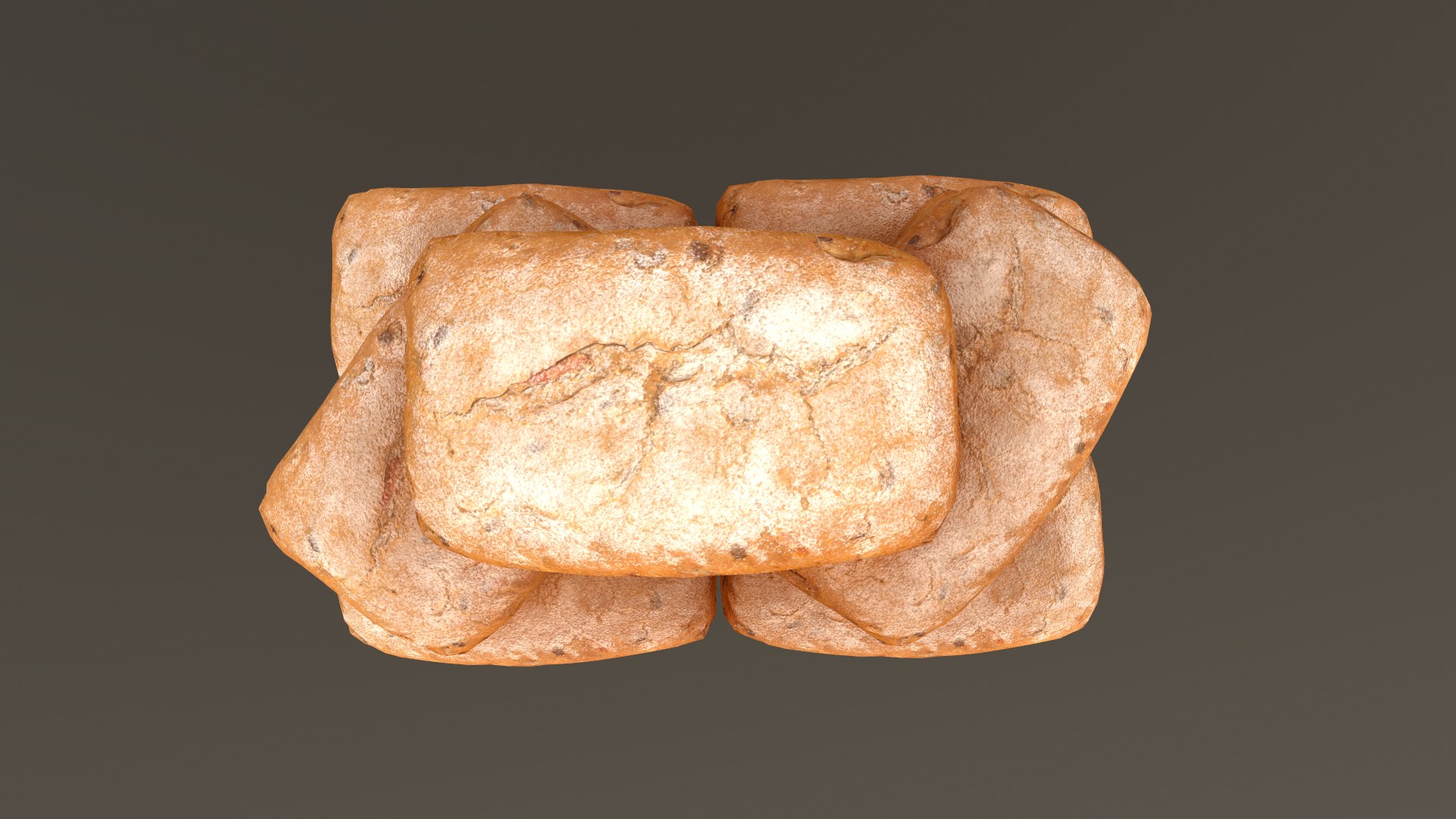 3D Bread Roll AR VR PBR Lowpoly With Game Ready 3d Model Model ...