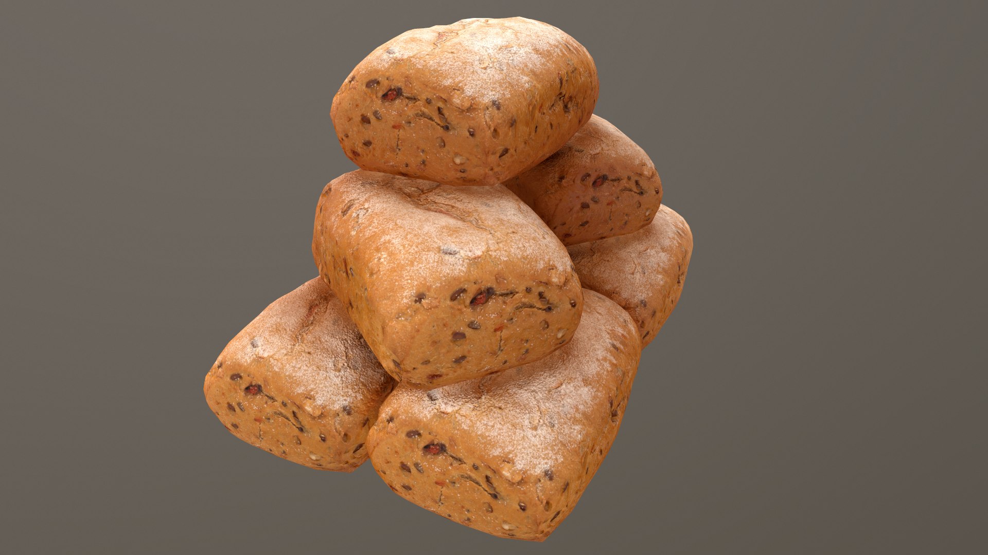 3D Bread Roll AR VR PBR Lowpoly With Game Ready 3d Model Model ...