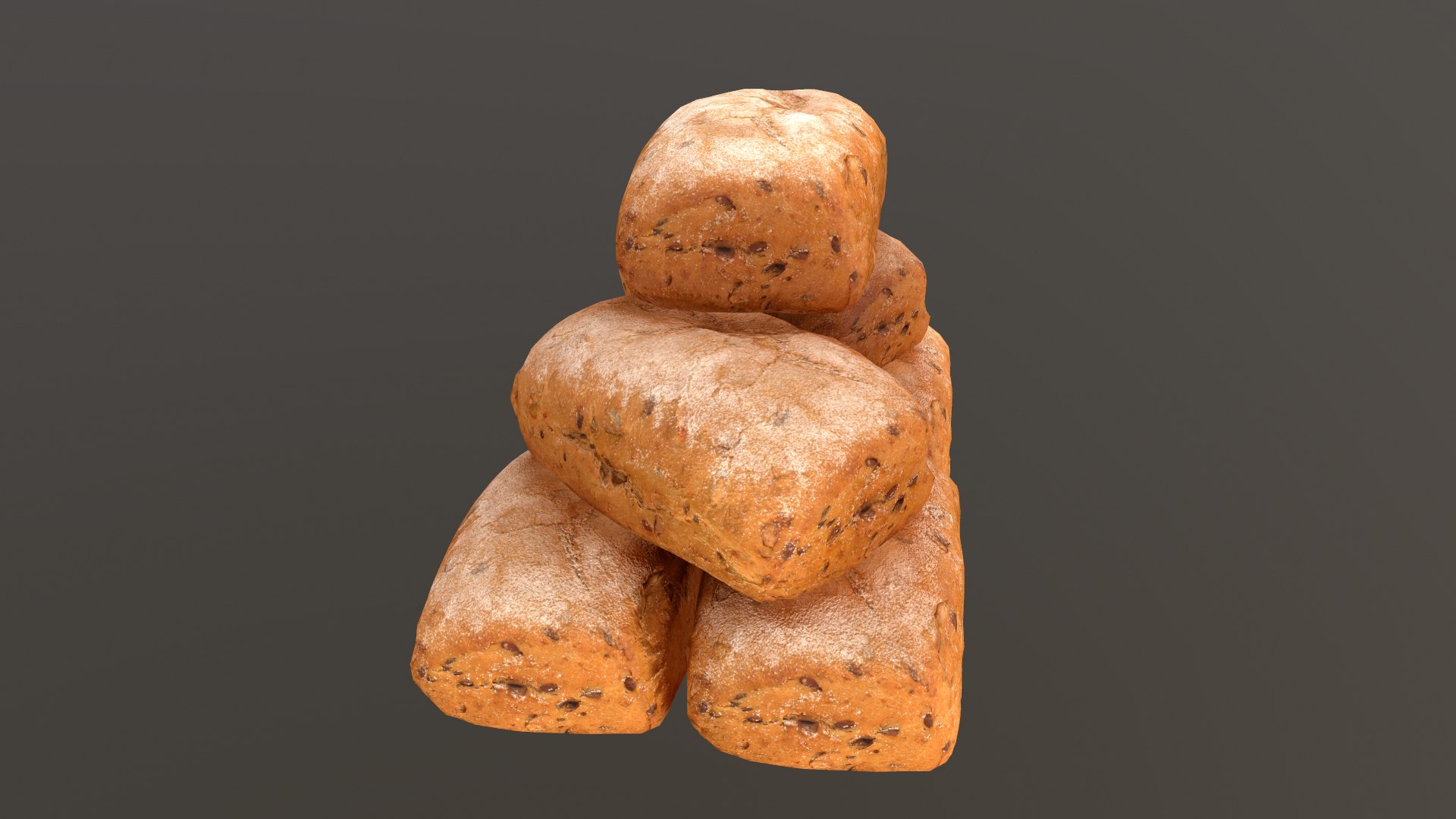 3D Bread Roll AR VR PBR Lowpoly With Game Ready 3d Model Model ...