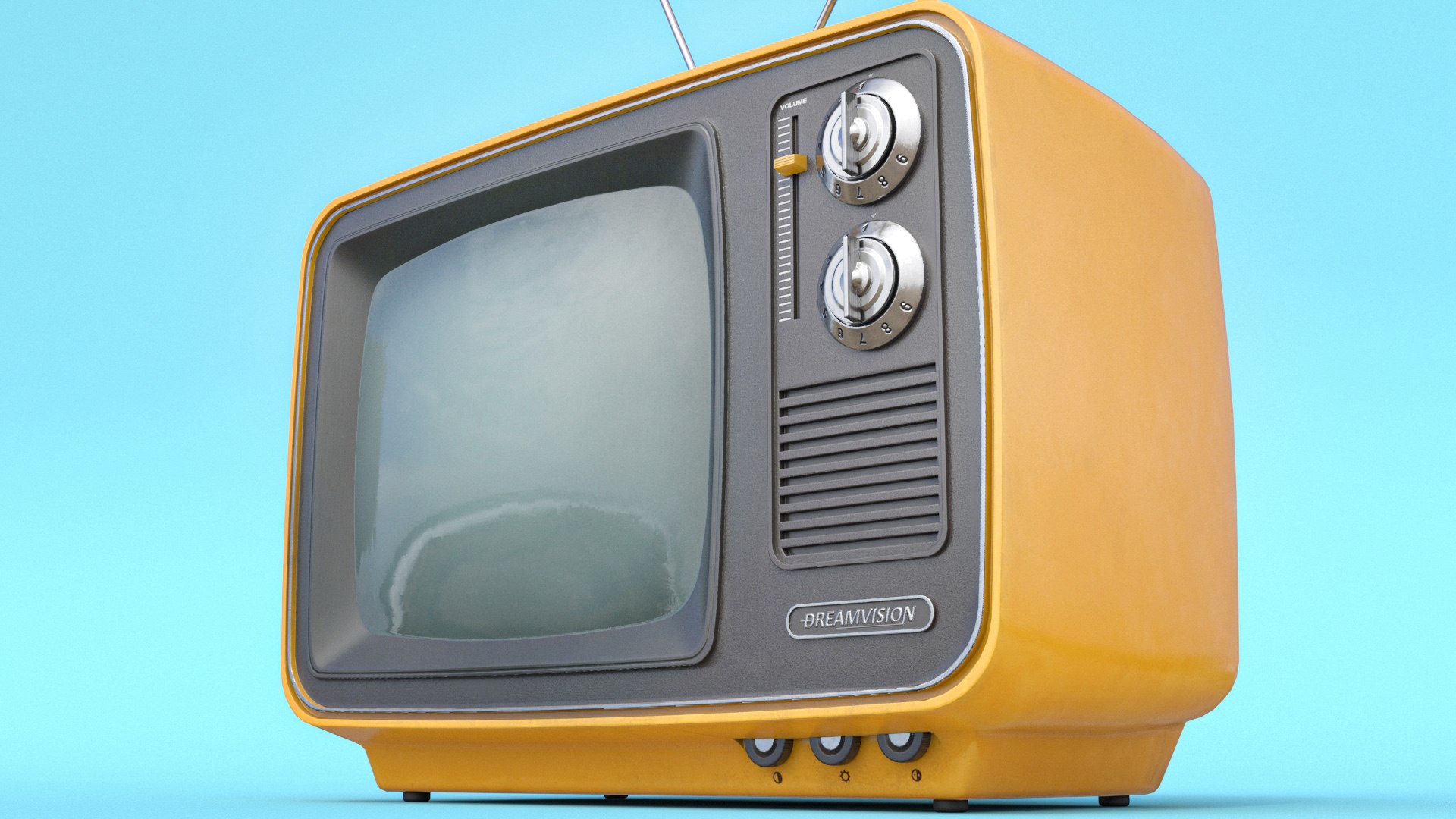 3D Vintage Low Poly TV Model - TurboSquid 1727956