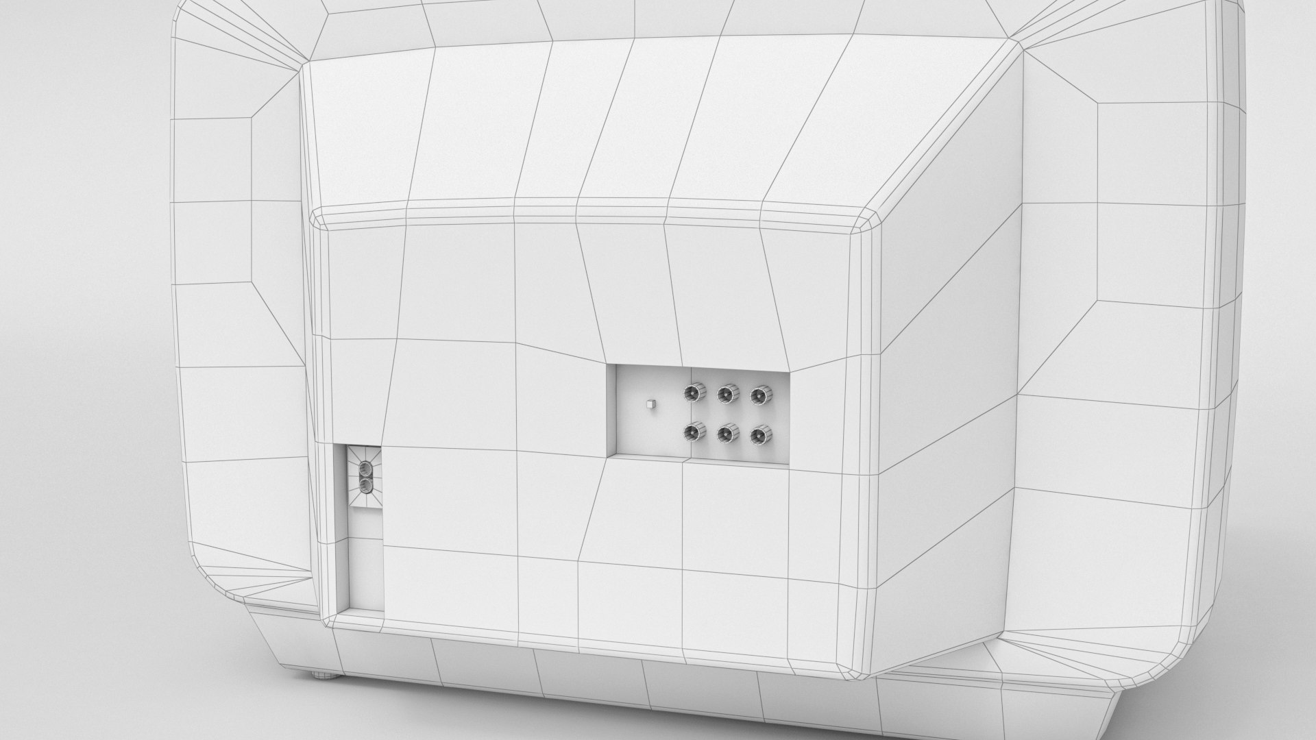 3D Vintage Low Poly TV Model - TurboSquid 1727956