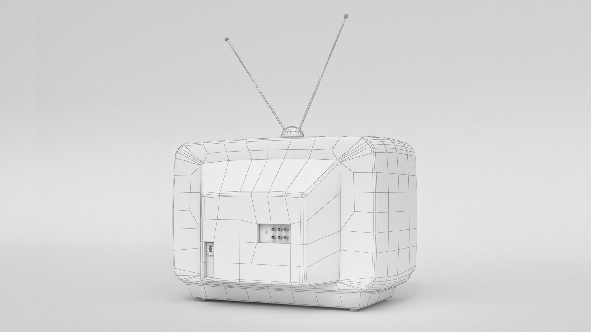3D Vintage Low Poly TV Model - TurboSquid 1727956