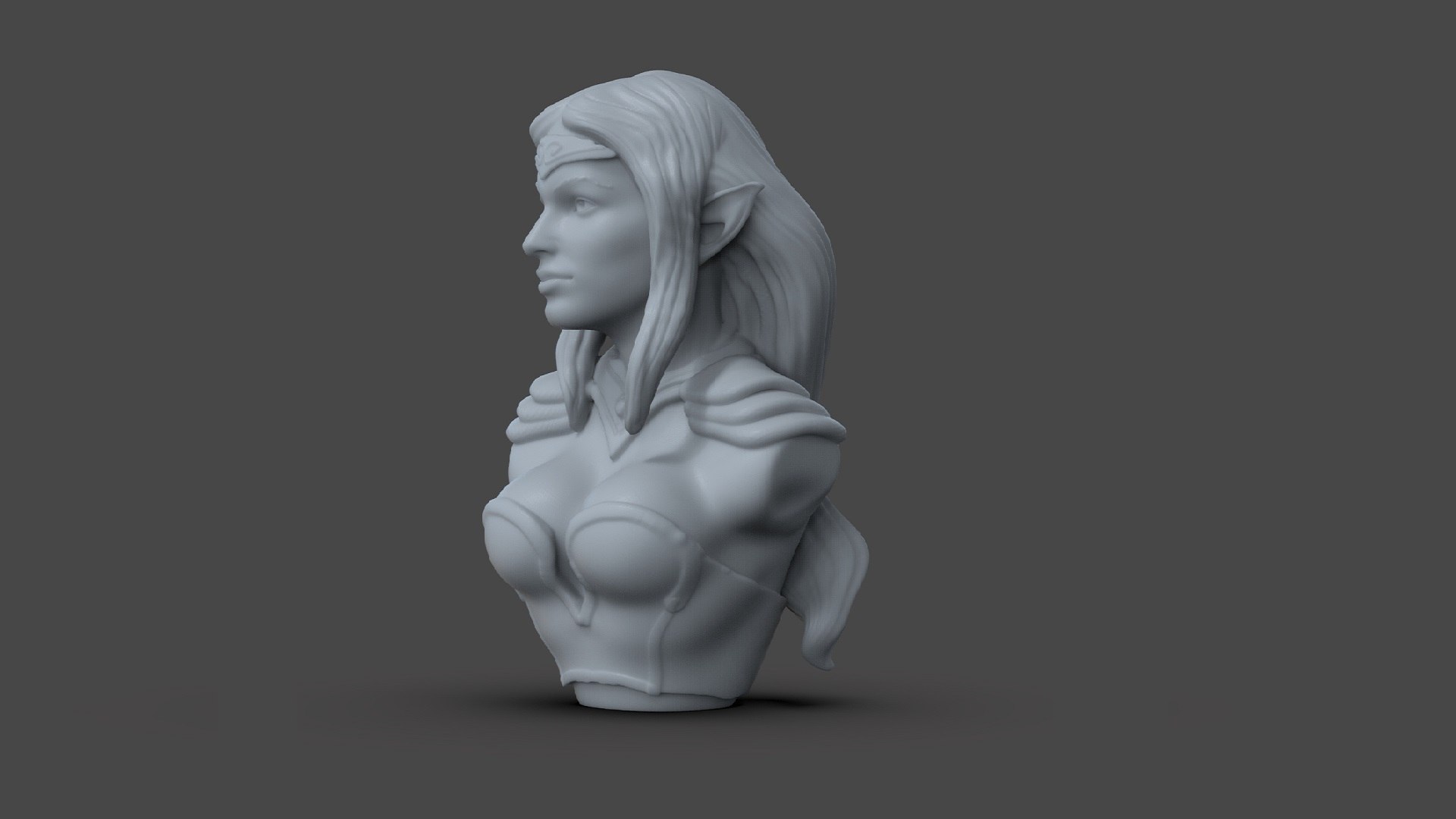 Elf Woman Bust 3D Model - TurboSquid 2114516