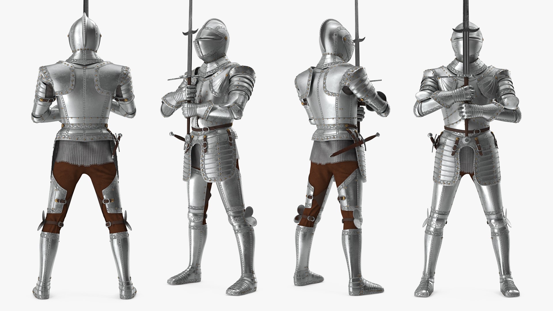 3D polished medieval knight plate armor model - TurboSquid 1530946