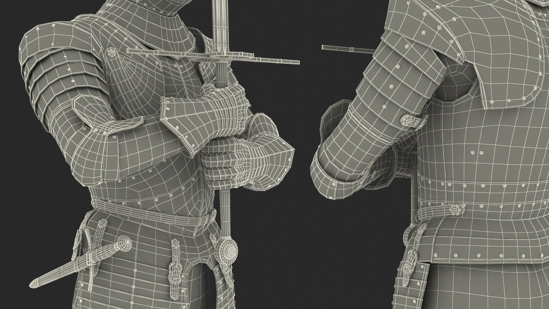 3D polished medieval knight plate armor model - TurboSquid 1530946