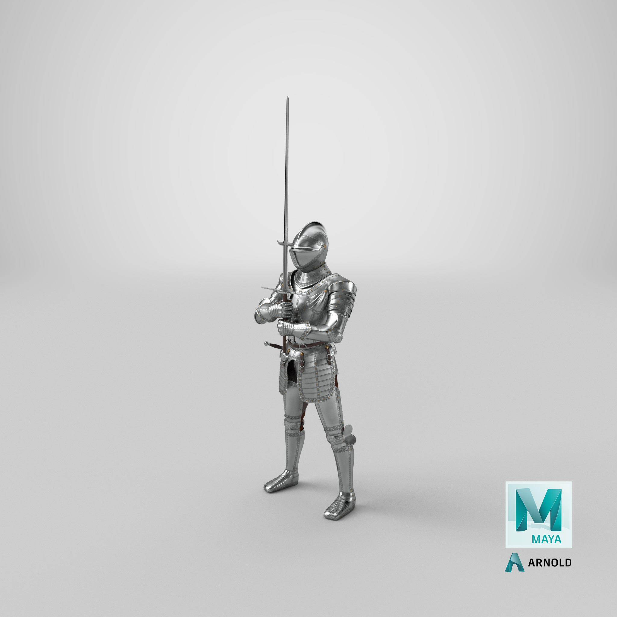 3D polished medieval knight plate armor model - TurboSquid 1530946
