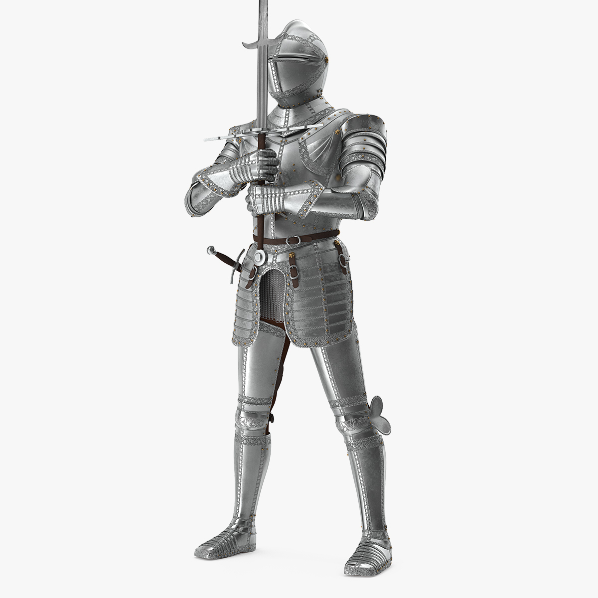 3D polished medieval knight plate armor model - TurboSquid 1530946