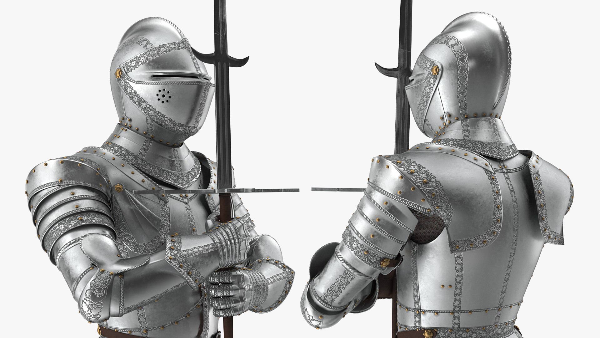 3D polished medieval knight plate armor model - TurboSquid 1530946