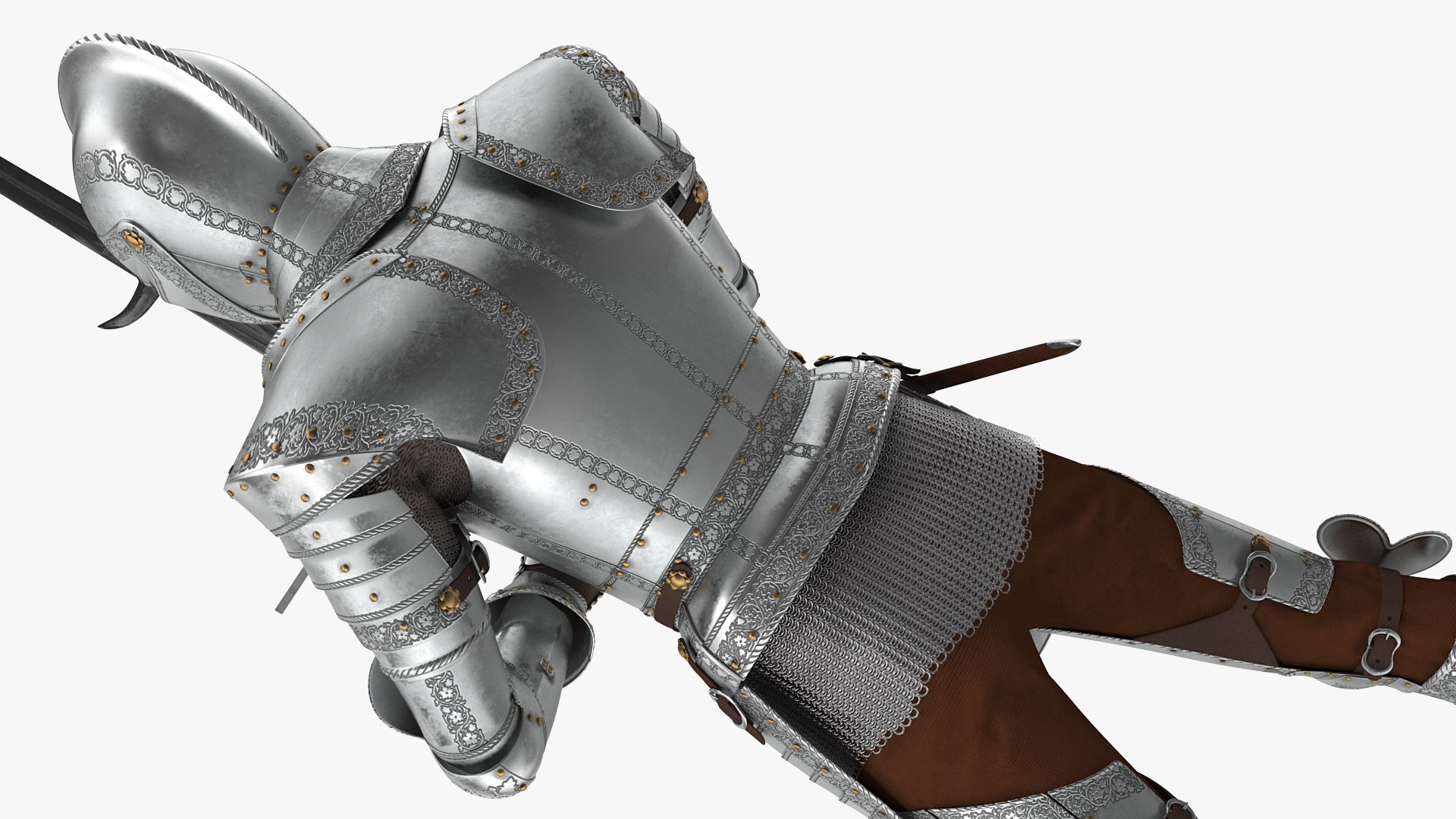 3D polished medieval knight plate armor model - TurboSquid 1530946