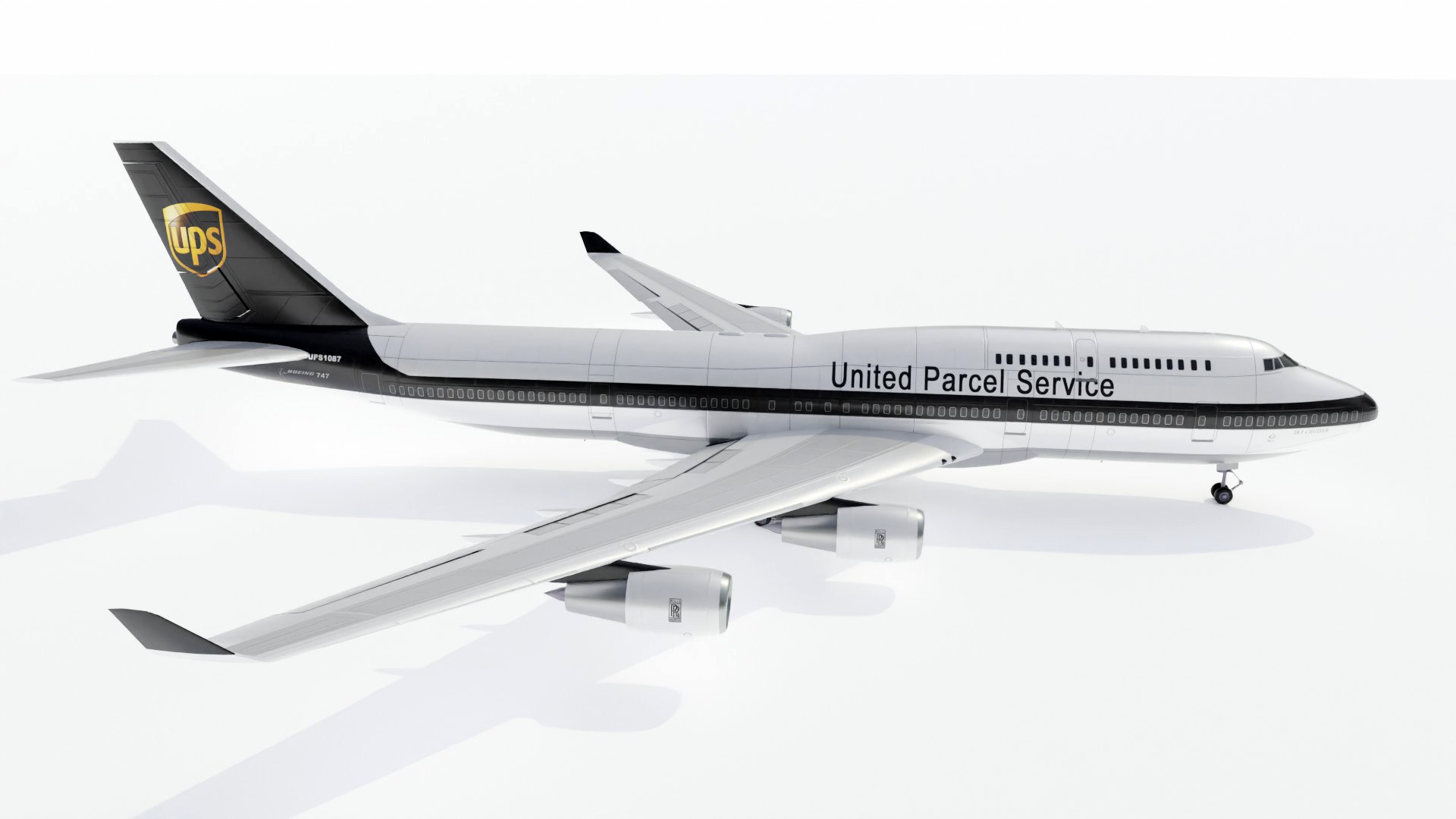 3D Boeing 747-400 UPS - Old Livery - TurboSquid 2019892