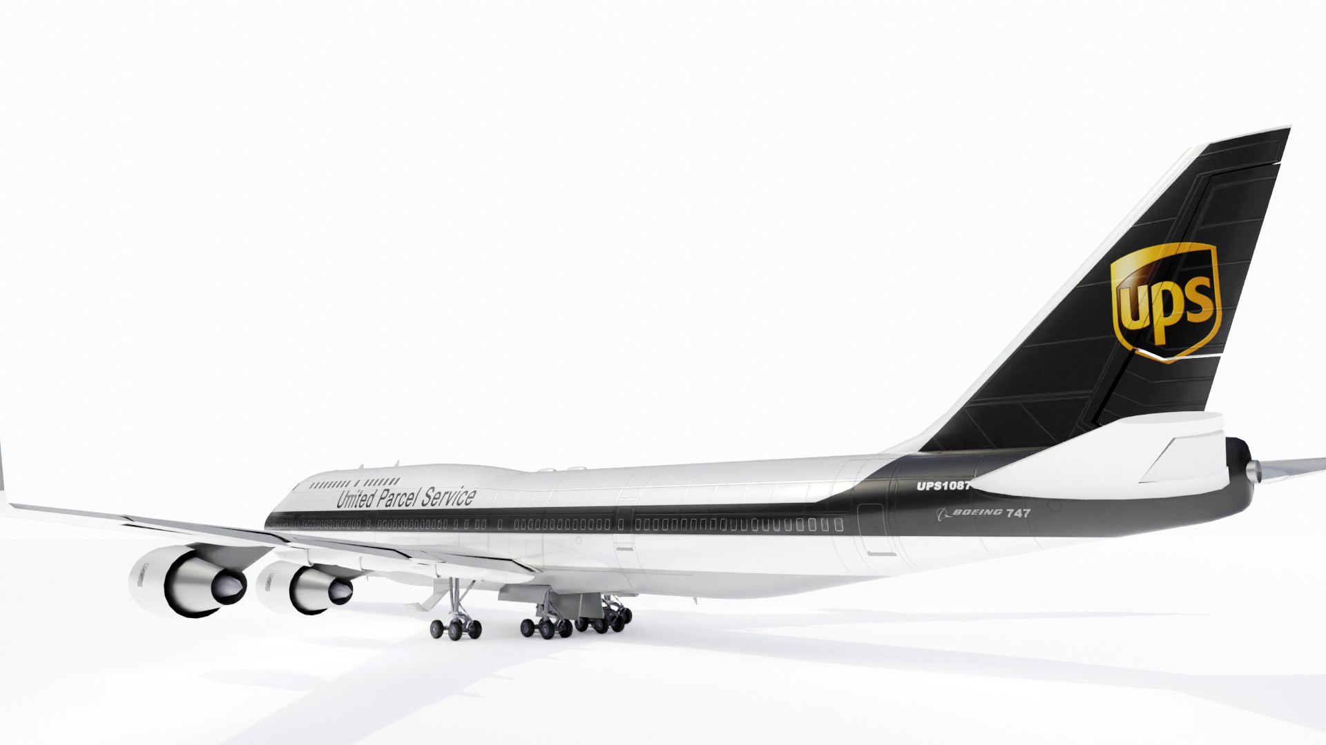 3D Boeing 747-400 UPS - Old Livery - TurboSquid 2019892
