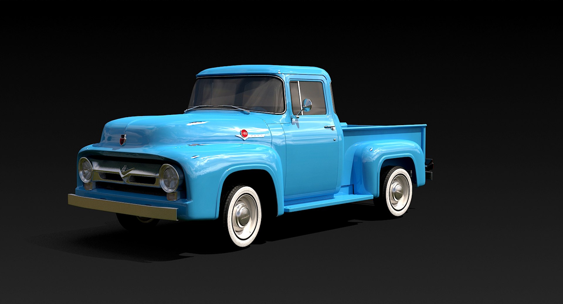 3D Model Ford F-100 1956 And F-150 1993 Collection - TurboSquid 1840377