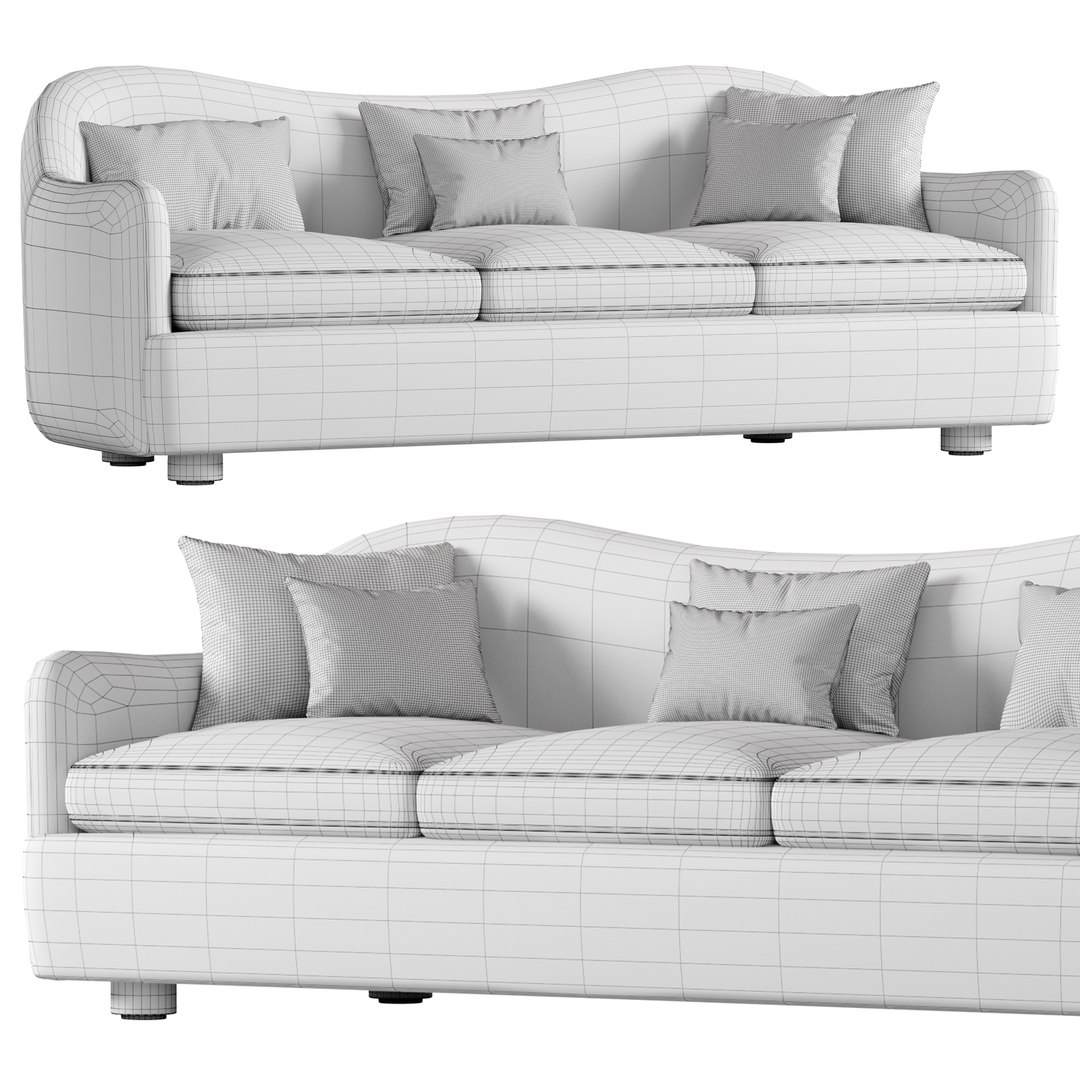 3D BACIO CREAM BOUCLE SOFA - TurboSquid 2102447