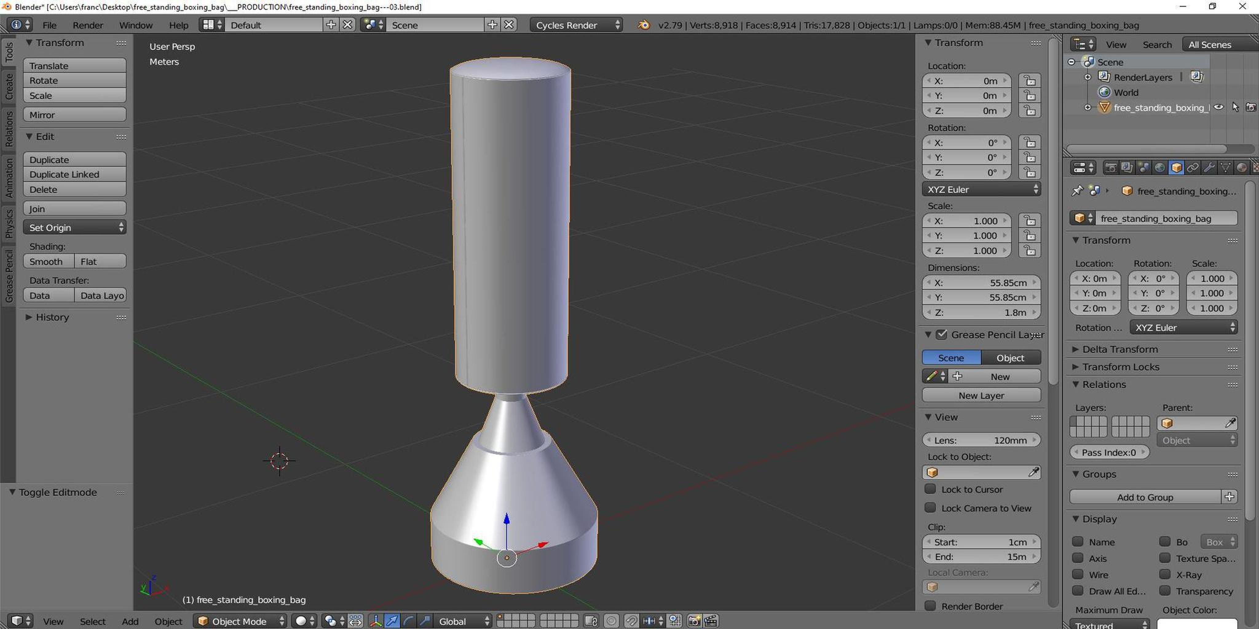 3D model standing boxing bag - TurboSquid 1605701