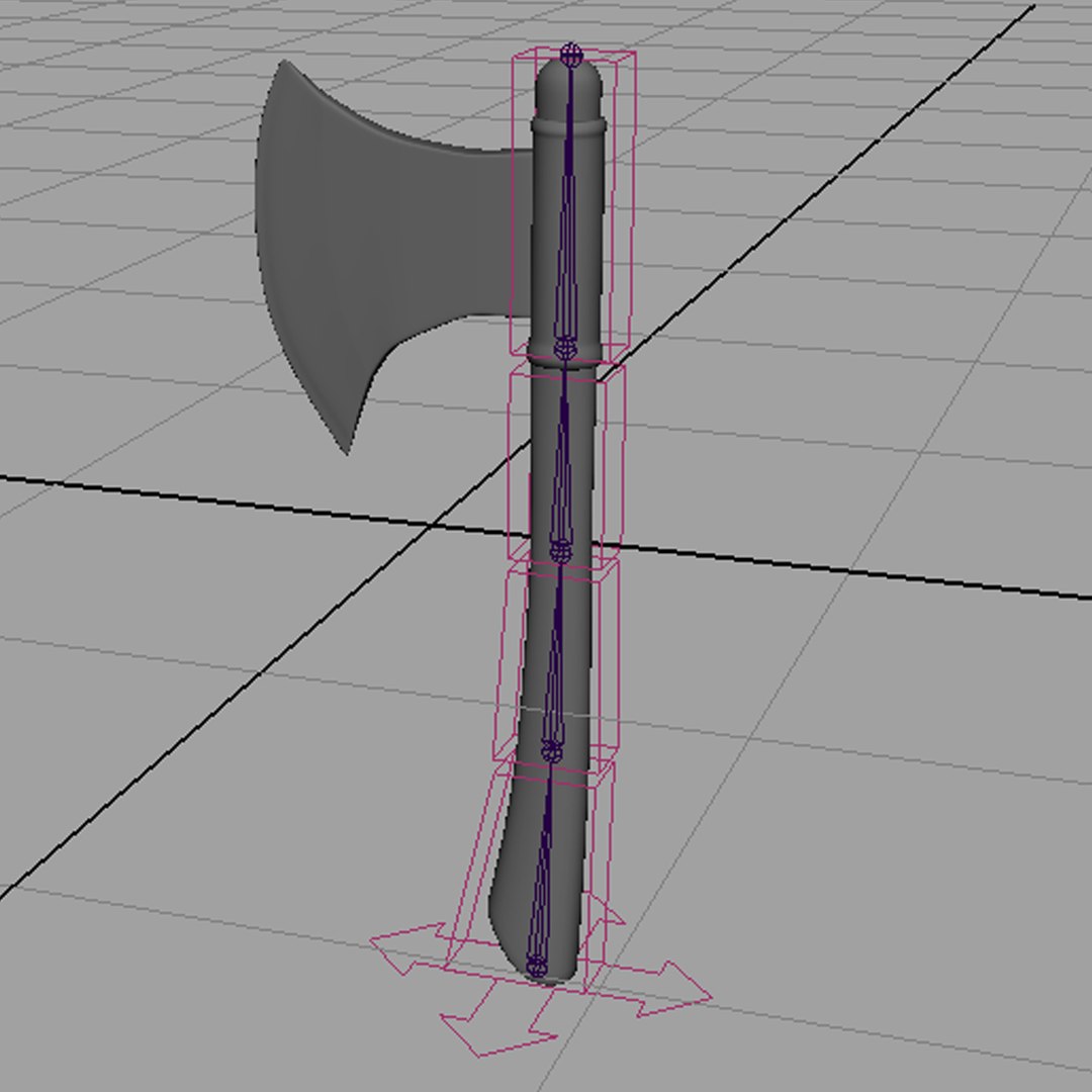 Maya Rigged Axe