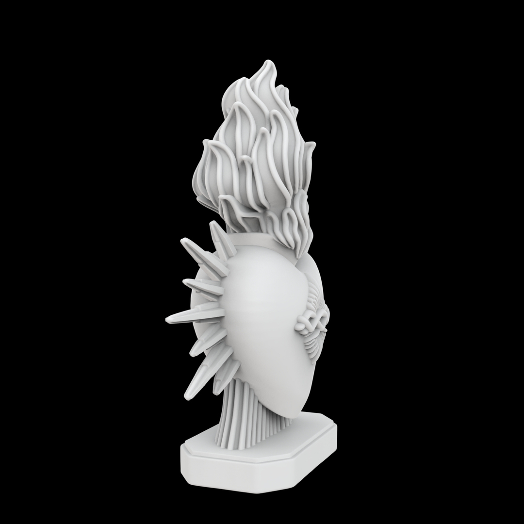 Modello 3D Modello di stampa 3D dell'icona del Sacro Cuore di Gesù ...