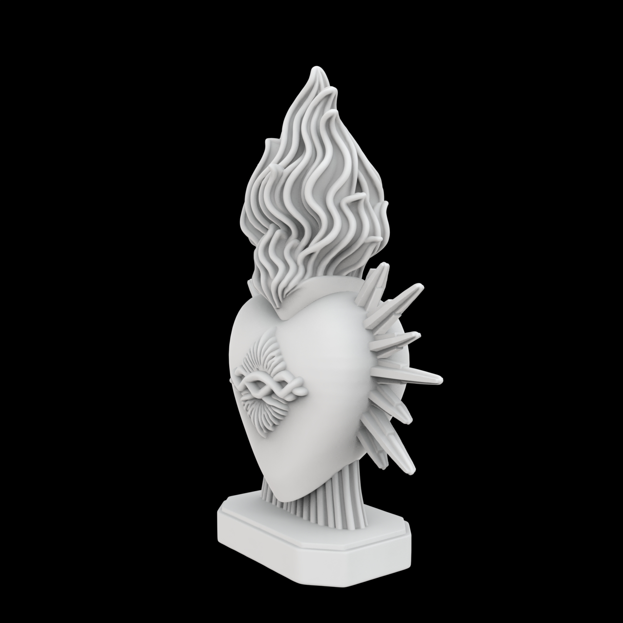 Modello 3D Modello di stampa 3D dell'icona del Sacro Cuore di Gesù ...