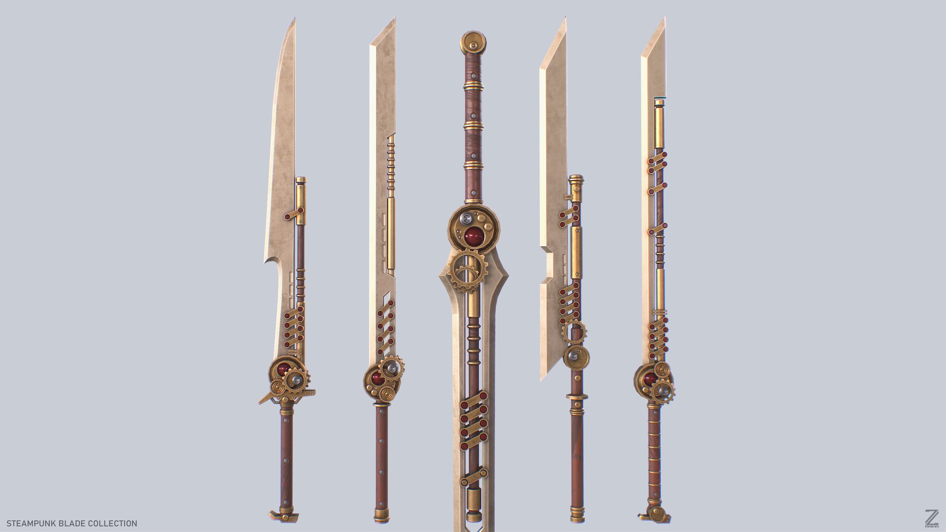 Steampunk Blade Collection 3D Model - TurboSquid 2424410