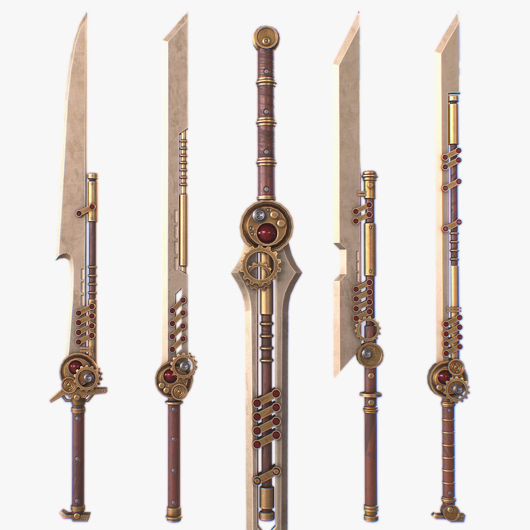 Steampunk Blade Collection 3D Model - TurboSquid 2424410