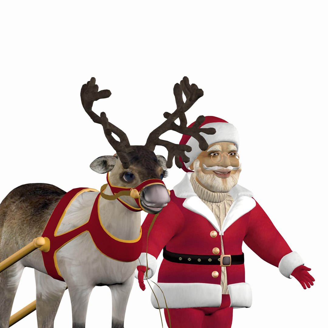 Santa Claus Deer Model - TurboSquid 1381299
