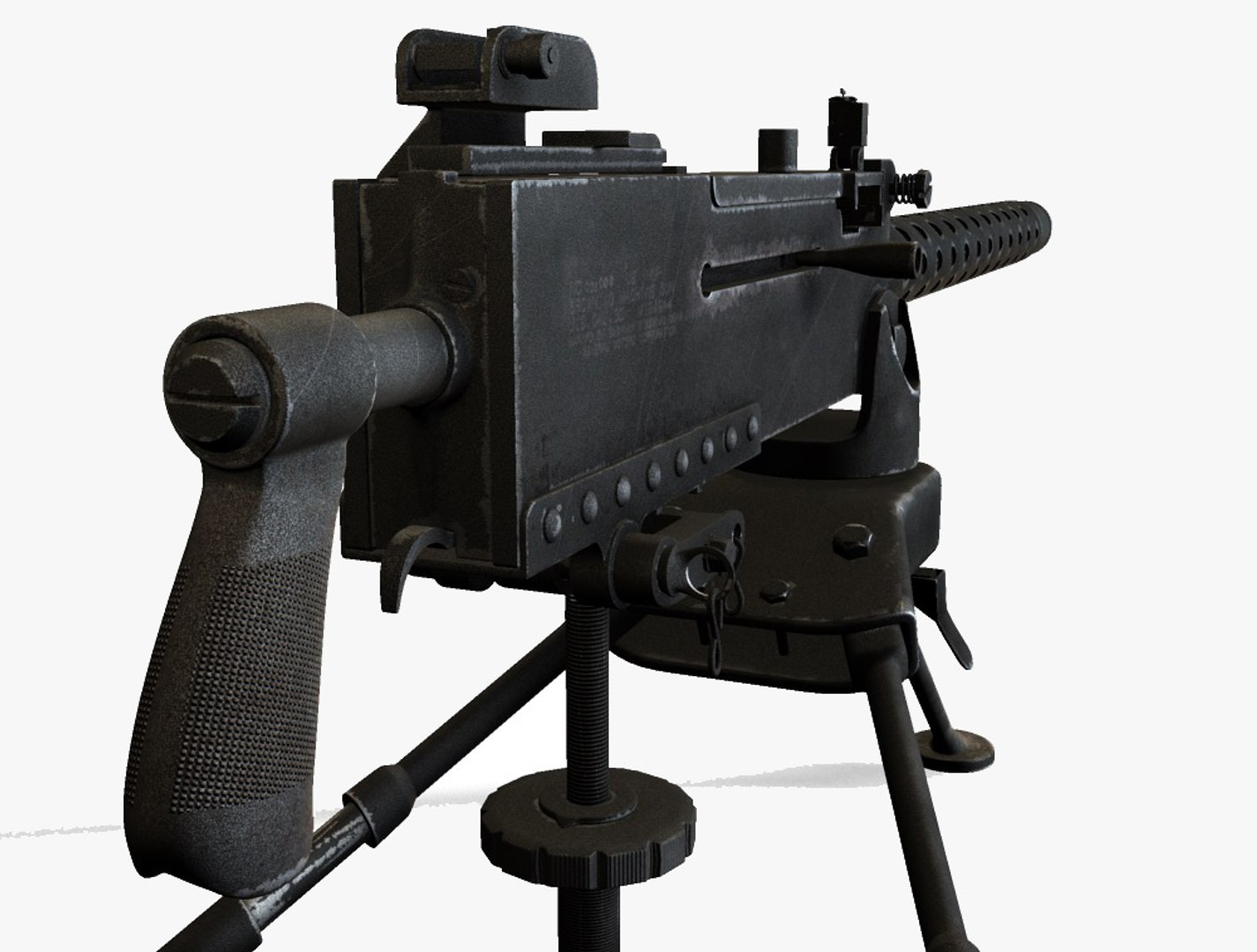 M1919 Browning Machine Gun 3d Model
