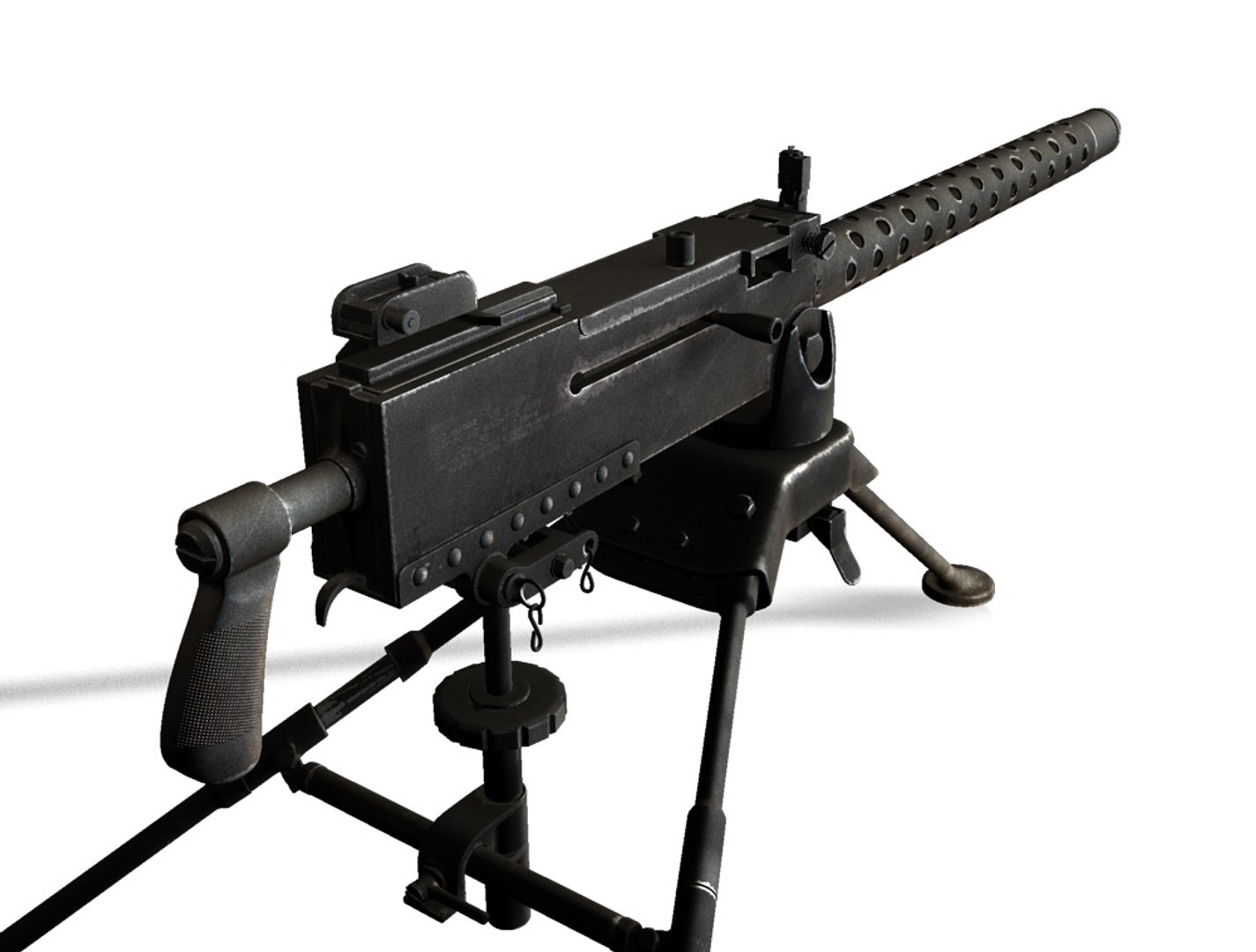 M1919 Browning Machine Gun 3d Model
