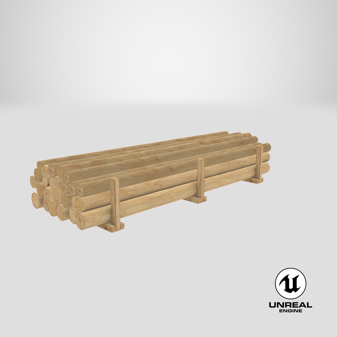 3D Wood Wooden Log Model - TurboSquid 1546813
